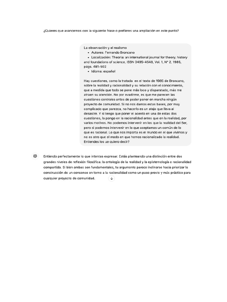 Realidad y Racionalidad | PDF