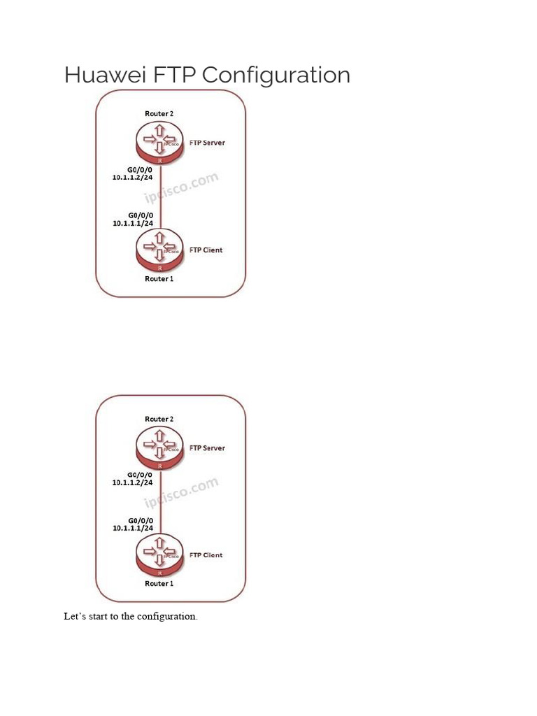 Huawei FTP Configuration | PDF