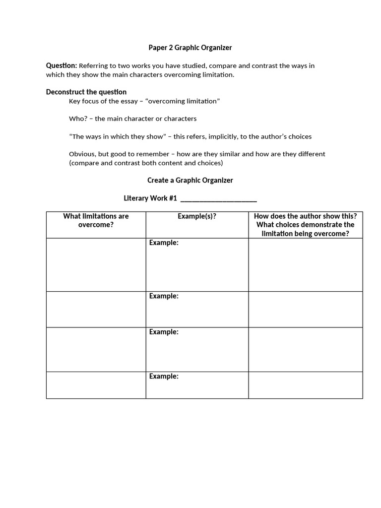 Paper 2 Graphic - Organizer | PDF