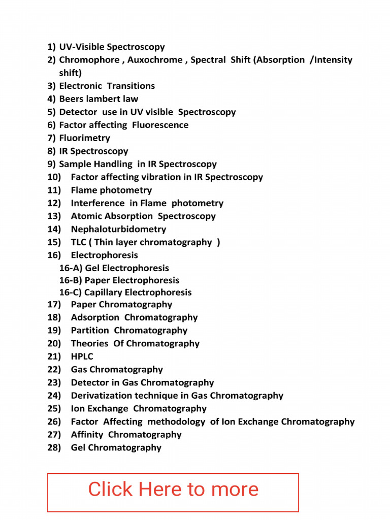 Instrumental Analysis 7th Sem | PDF