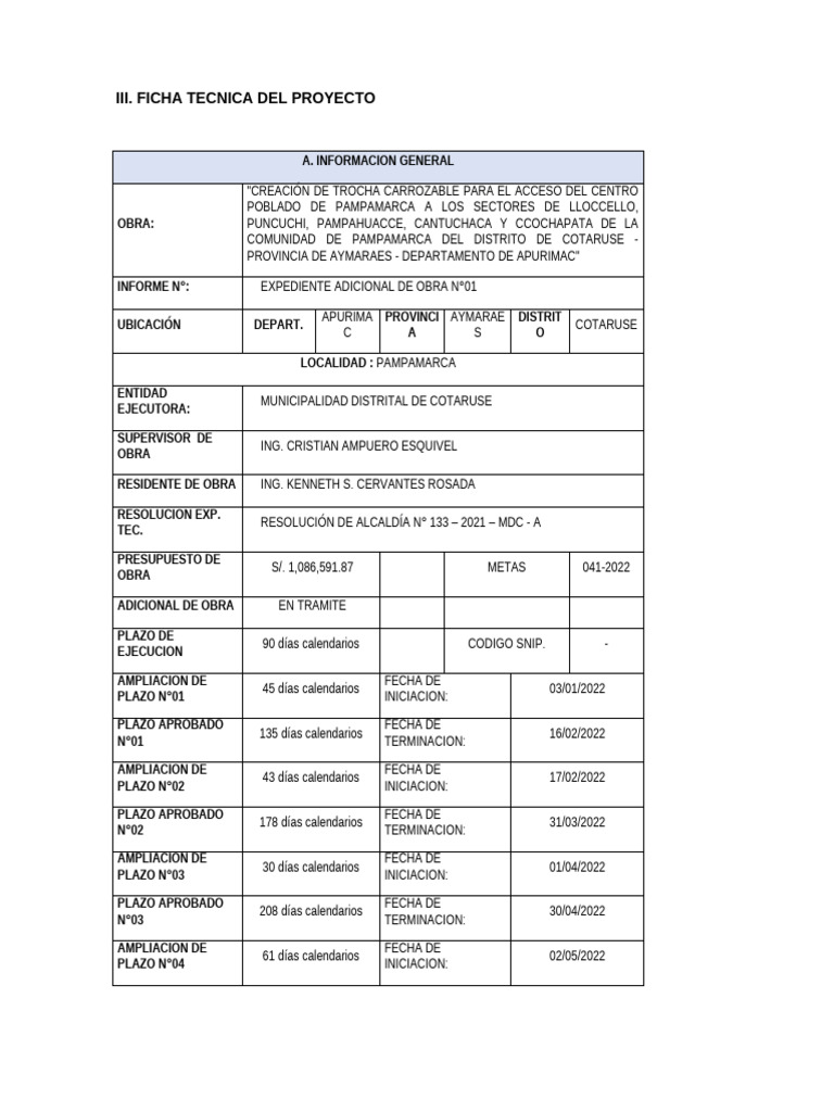 Ficha Tecnica Ok | PDF