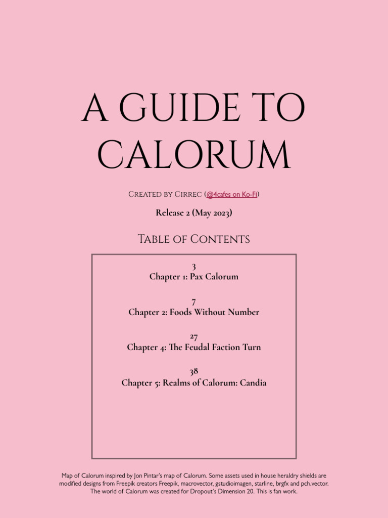 A Guide To Calorum - Release 2 (May 2023) | PDF | Dungeons & Dragons