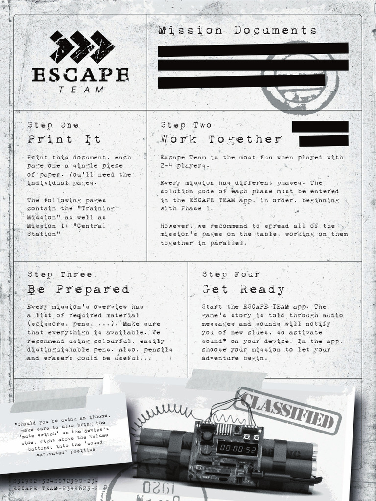 Escape Team Training Mission Guide | PDF | Mobile Computers