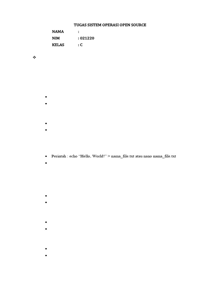 Operasi File dan Struktur Linux | PDF