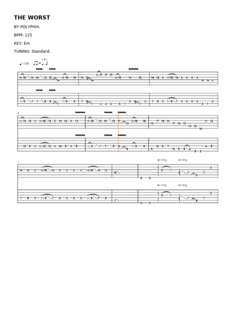 "The Worst by Polyphia: Song Details" | PDF