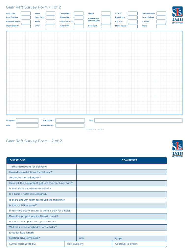 CD076 Sassi Survey Form FEB21 | PDF