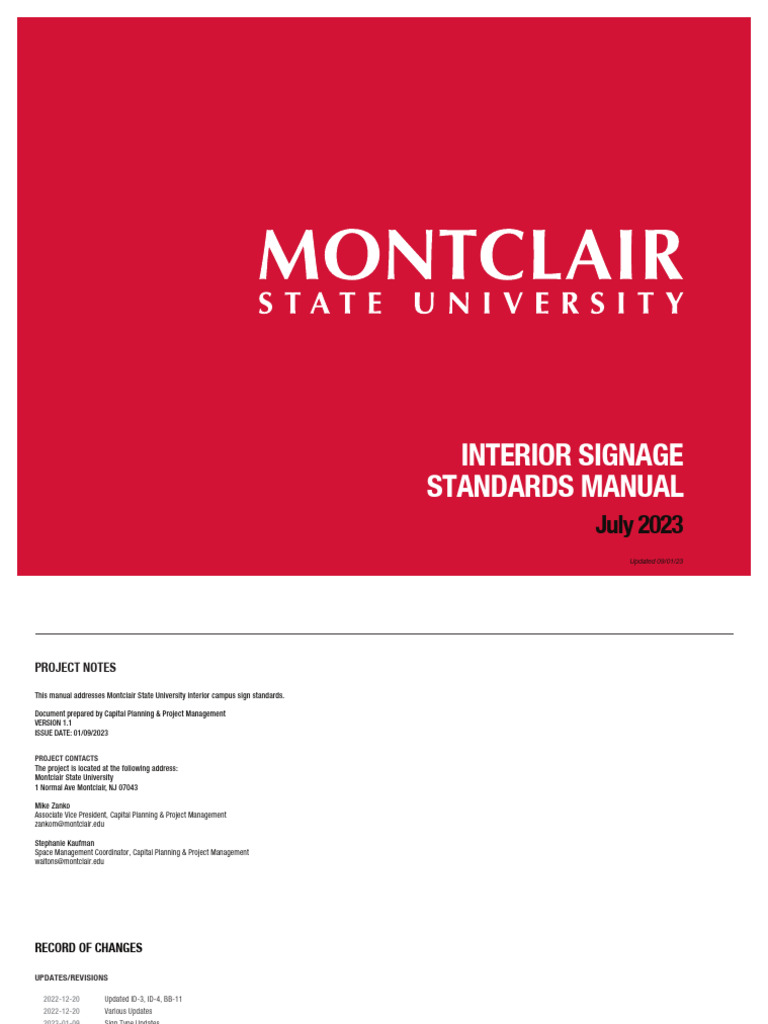 Interior Signage Standards Manual 2023-07-25 | PDF | Typography ...