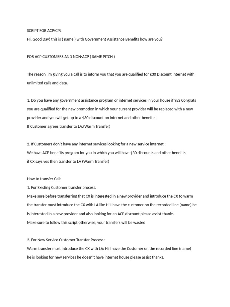 Script For Acp | PDF