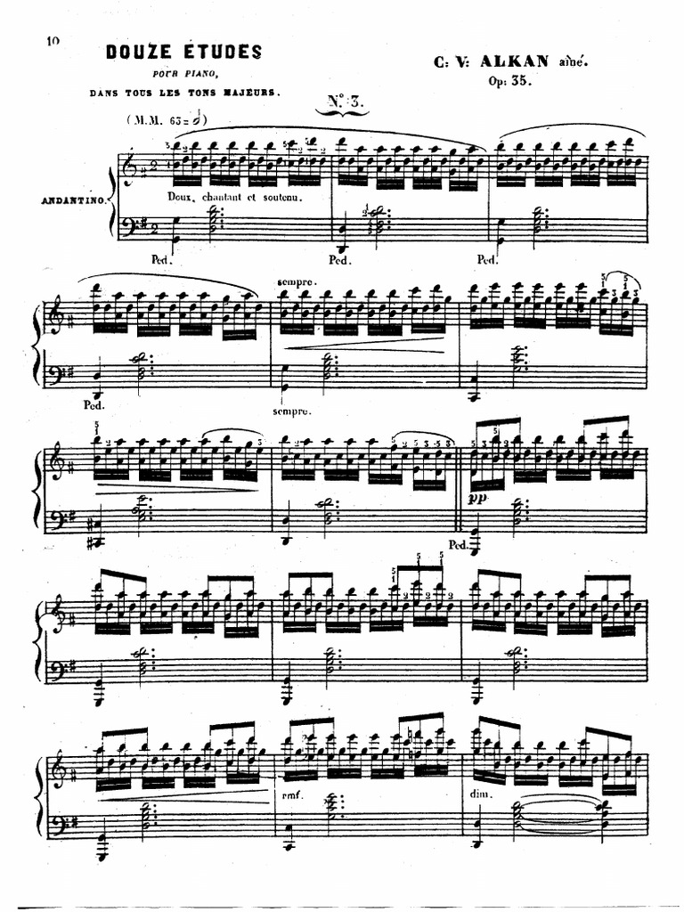 Alkan - Etude Op. 35 No. 03 in G | PDF