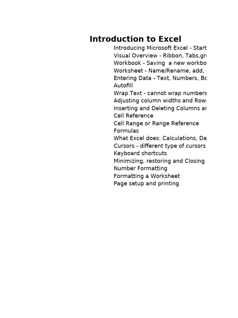 M365 Excel Basics Video 01 Introduction To Microsoft Excel FInished File | PDF | Computer ...