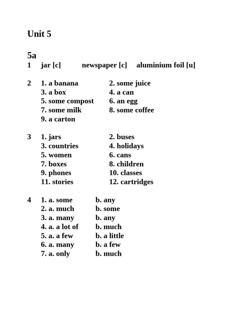 Workbook-Unit 5 | PDF