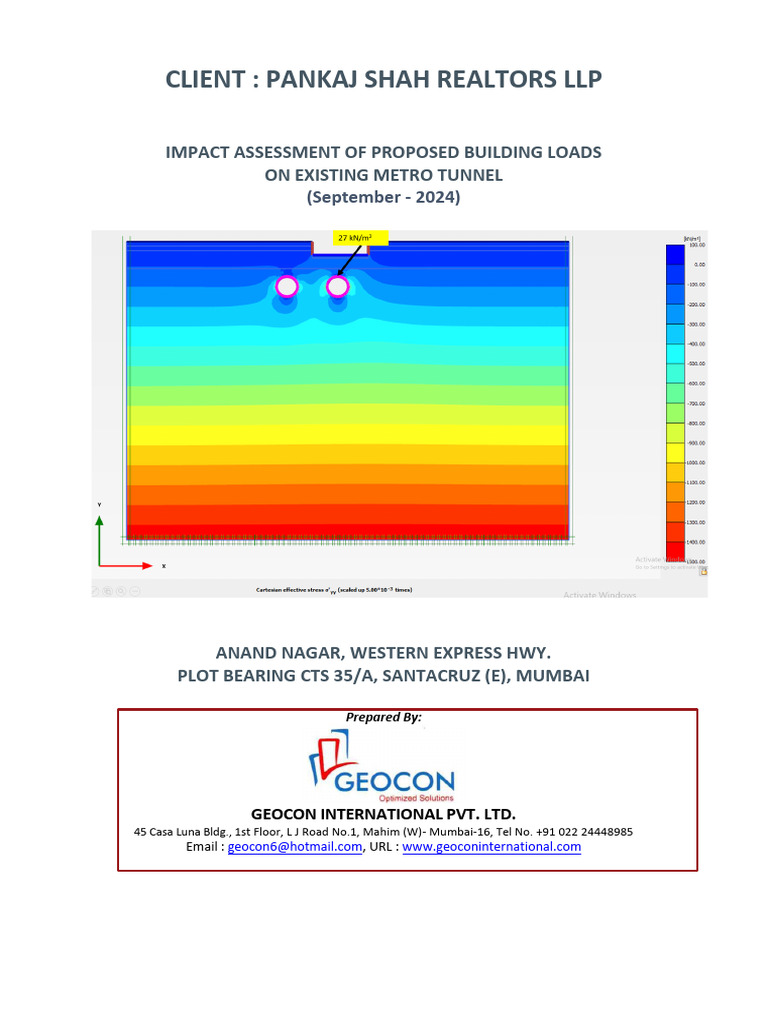Ankur CHS, Anand Nagar, Santacruz - Report of Impact On Metro Tunnel | PDF | Foundation ...