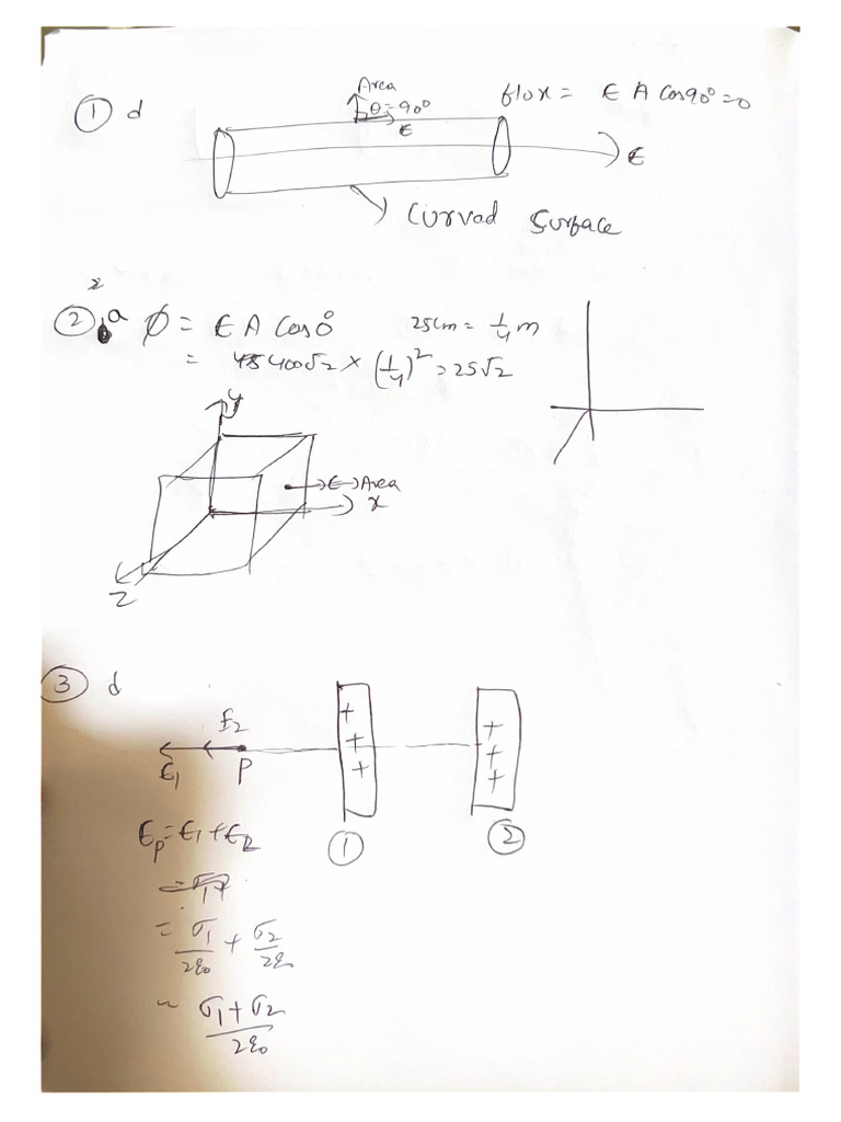 Lecture sheet solutions (Electrostatistics) | PDF