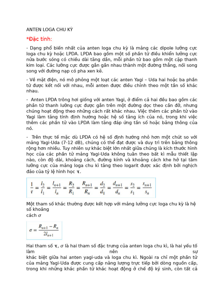 Anten Loga Chu K | PDF