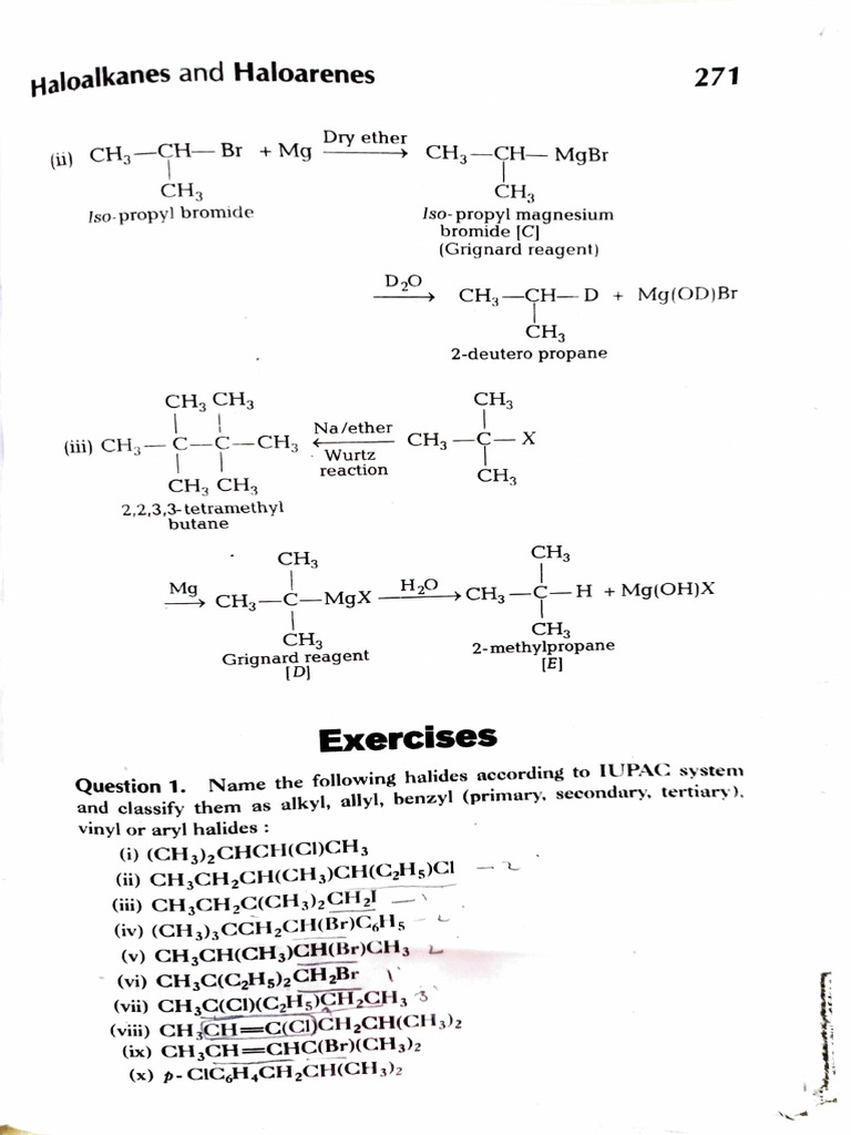 Halo Alkane Halo Arenes | PDF | Chemical Polarity | Alkene