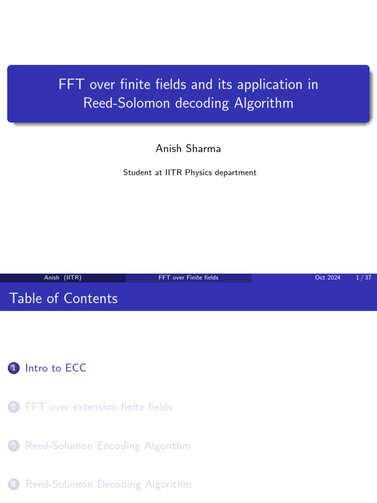 Fft Finite Field | PDF | Encodings | Telecommunications Engineering