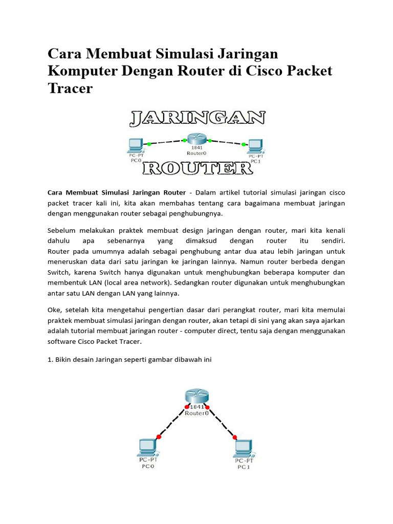 Simulasi Cisco Packet Tracer | PDF