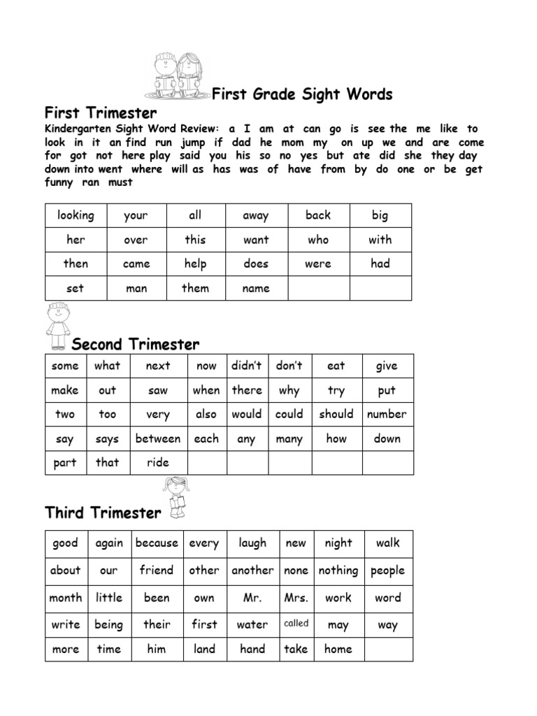 5_1st_Grade_Sight_Words | PDF