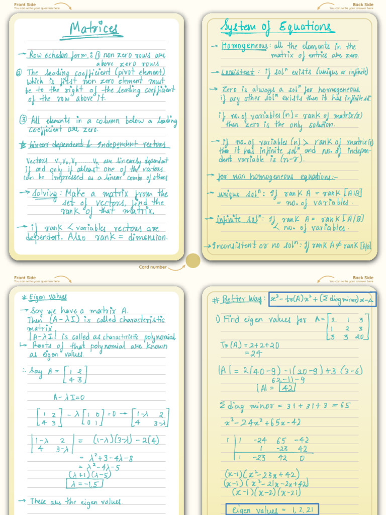 Matrices-Unit I FI3 | PDF
