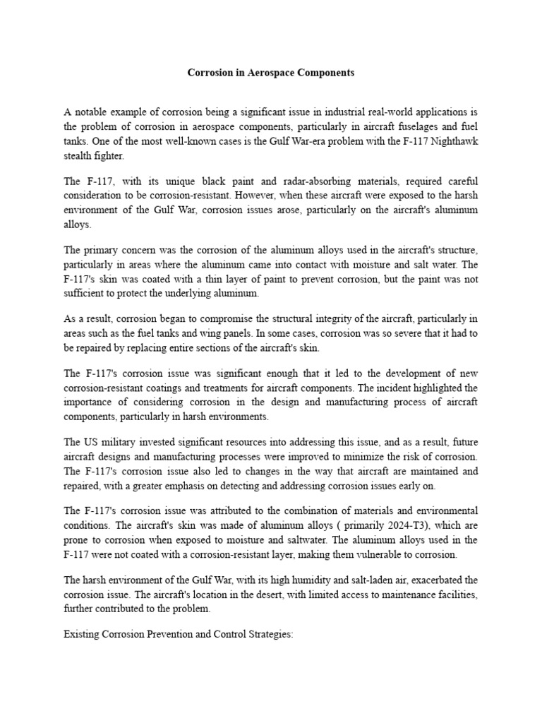 Case Study no. 3- Corrosion Prevention and Control | PDF | Corrosion | Stainless Steel