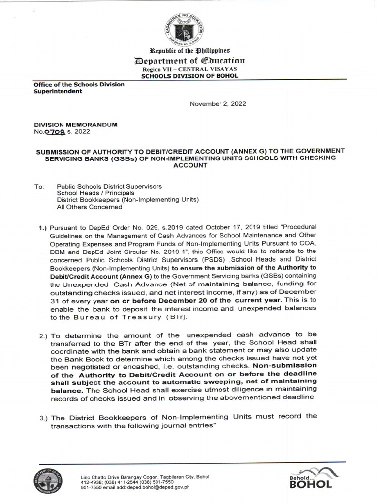 DM No. 0708 S. 2022 | PDF