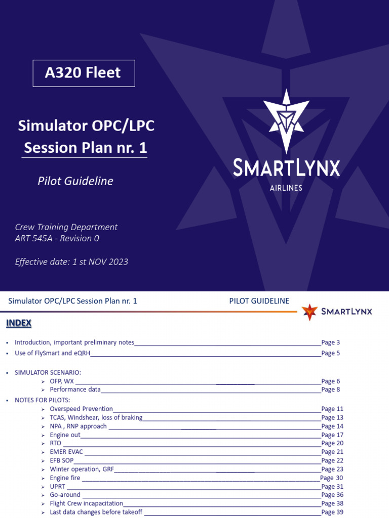 A320 Simulator OPC/LPC Session Guide | PDF | Altitude | Aviation