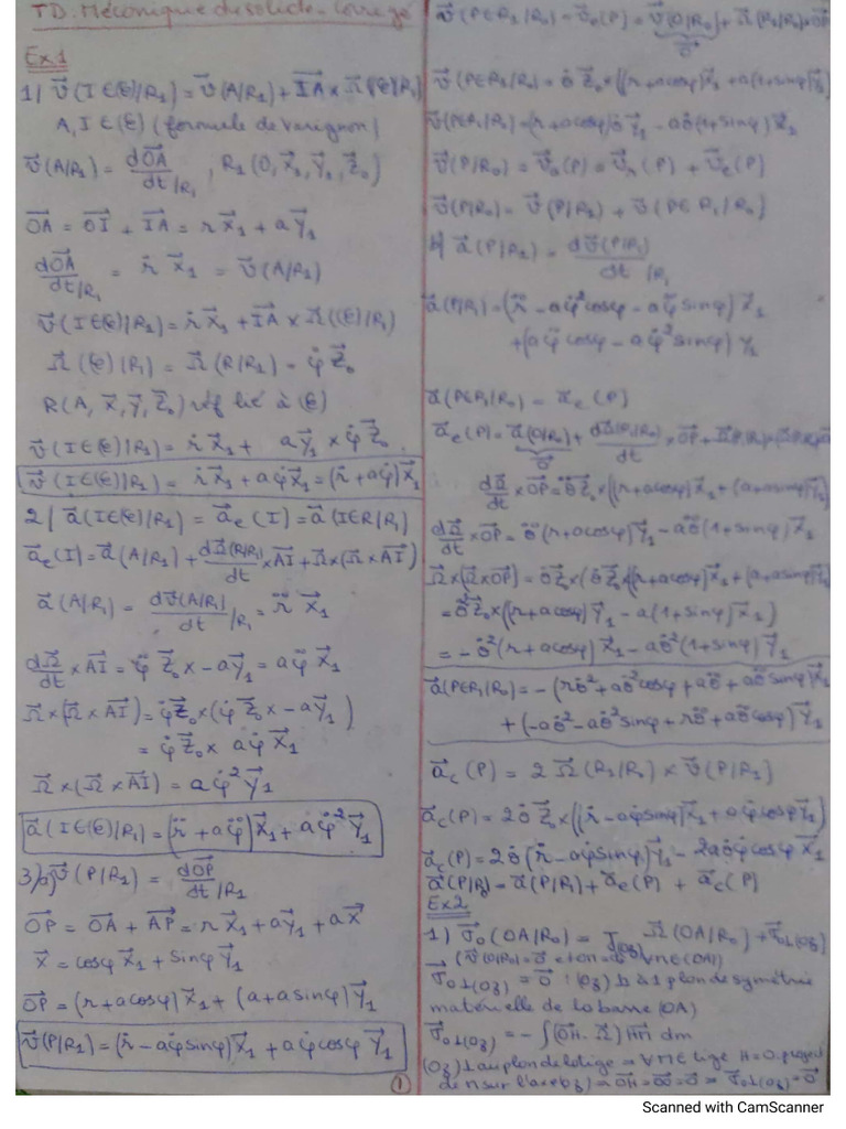 Corrigé TD Mécanique Du Solide | PDF