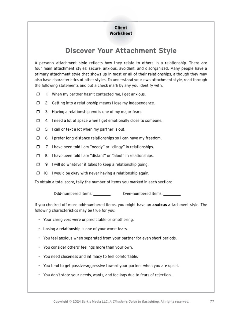 Attachment Style | PDF