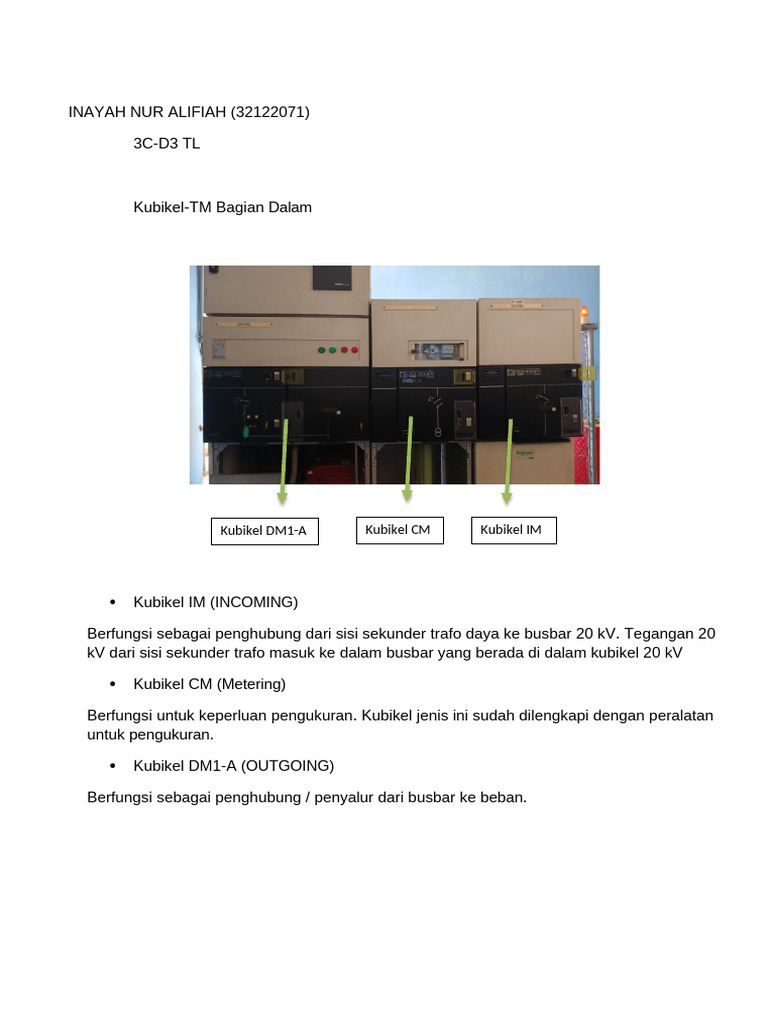 Tugas Komponen Kubikel | PDF