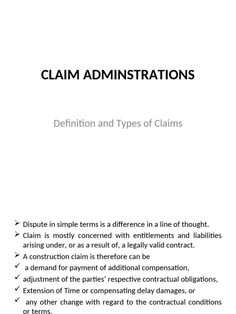Understanding Construction Claims Types | PDF | Justice | Crime & Violence