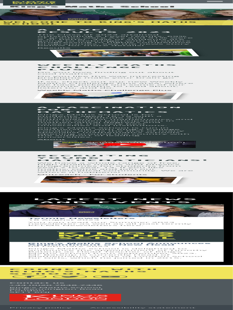 Welcome To King's Maths School - Kings Maths School | PDF
