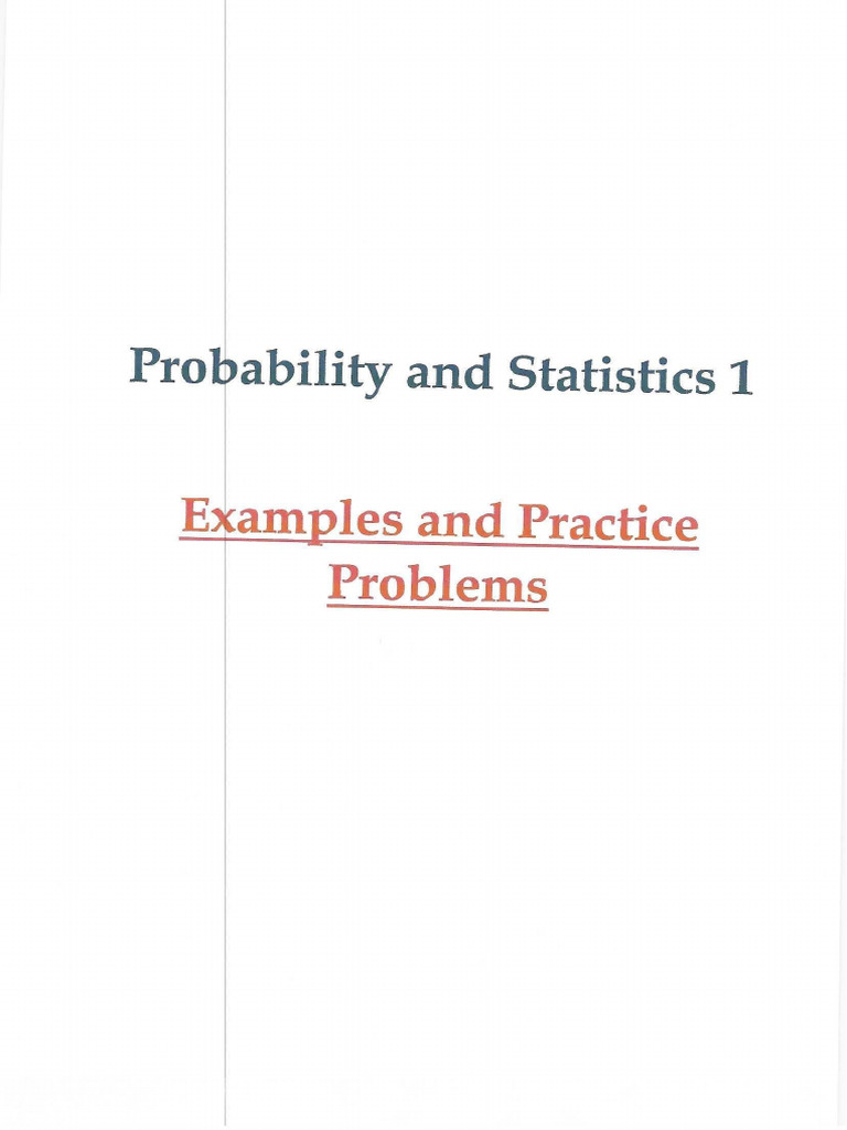 AAA-Example Part 1 - Prob. & Stat. | PDF