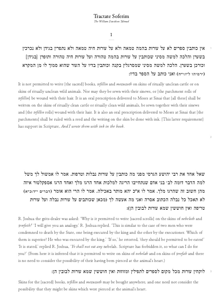 Babylonian Talmud Soferim | PDF