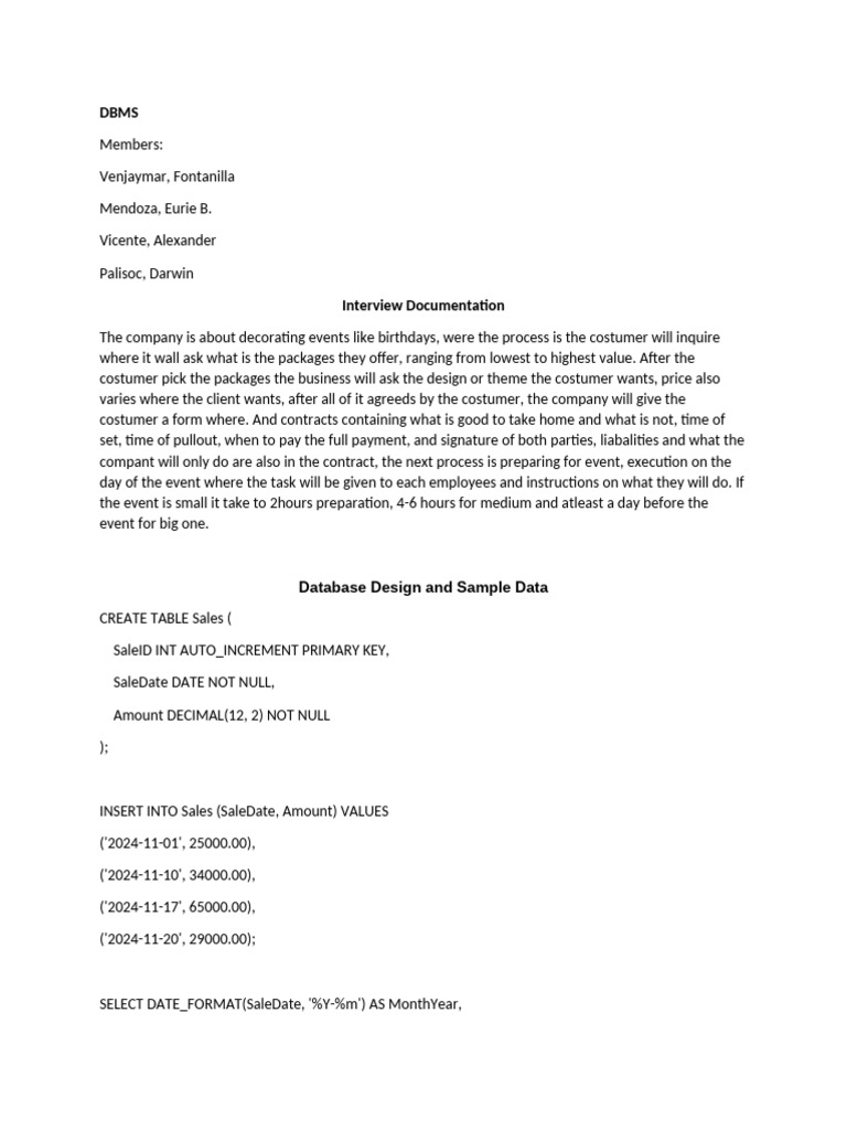 DBMS project | PDF | Databases | Data Management