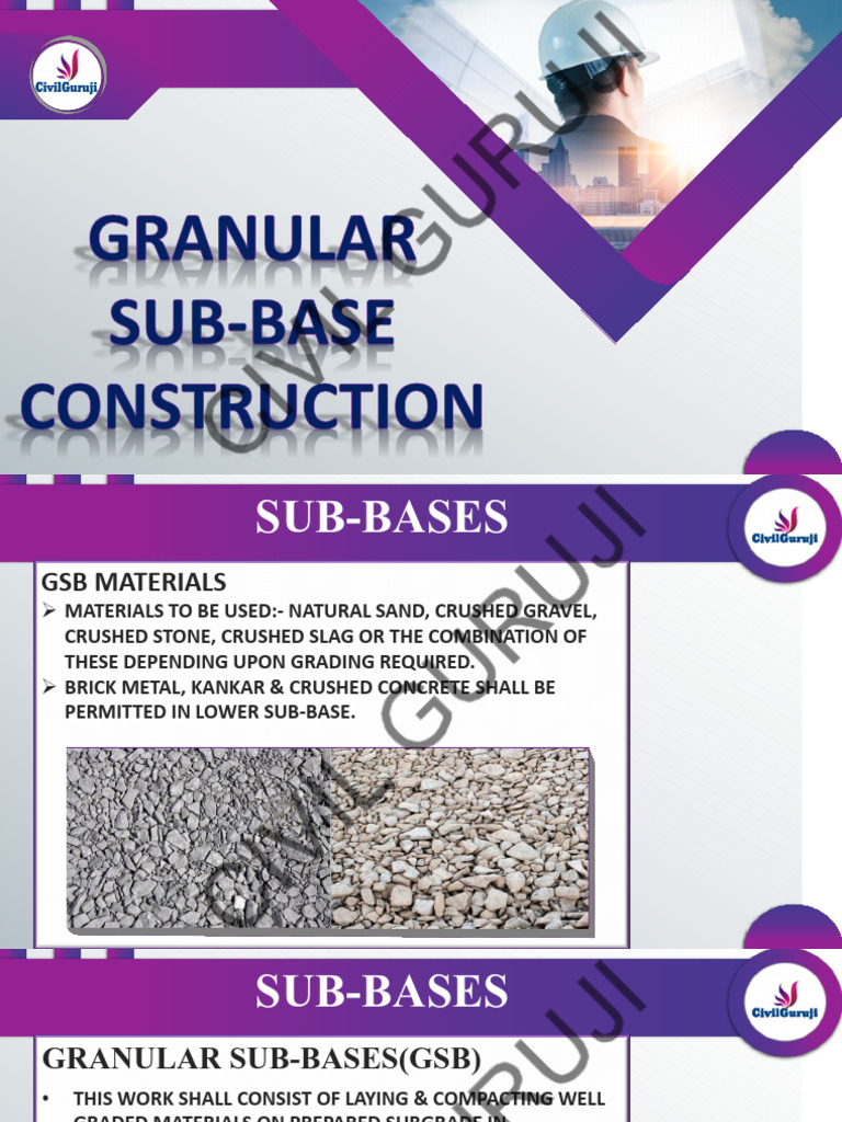 GRANULAR SUB BASE SPECI - Watermark | PDF | Construction Aggregate ...