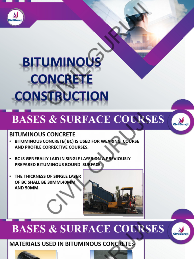 BITUMINOUS CONCRETE SPECI_watermark | PDF | Concrete | Construction ...