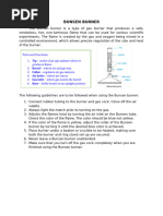 Anatomy and Functions of a Bunsen Burner | PDF