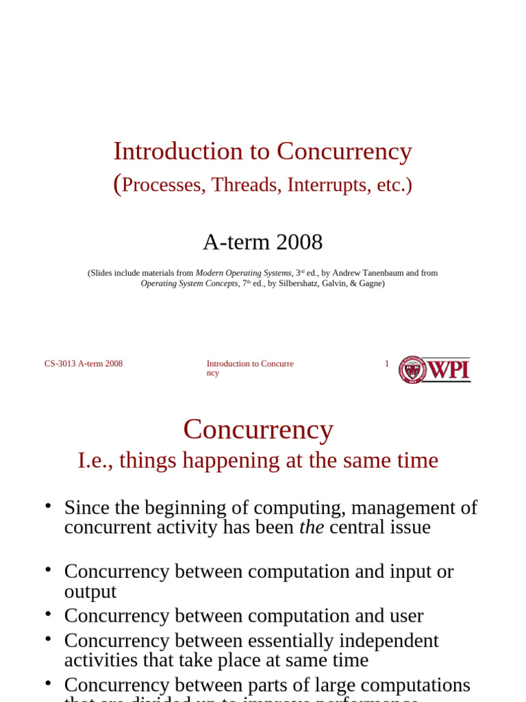 Week 0_ Introduction to Concurrency | PDF | Process (Computing) | Multi ... Week 0_ Introduction to Concurrency | PDF | Process (Computing) | Multi ...