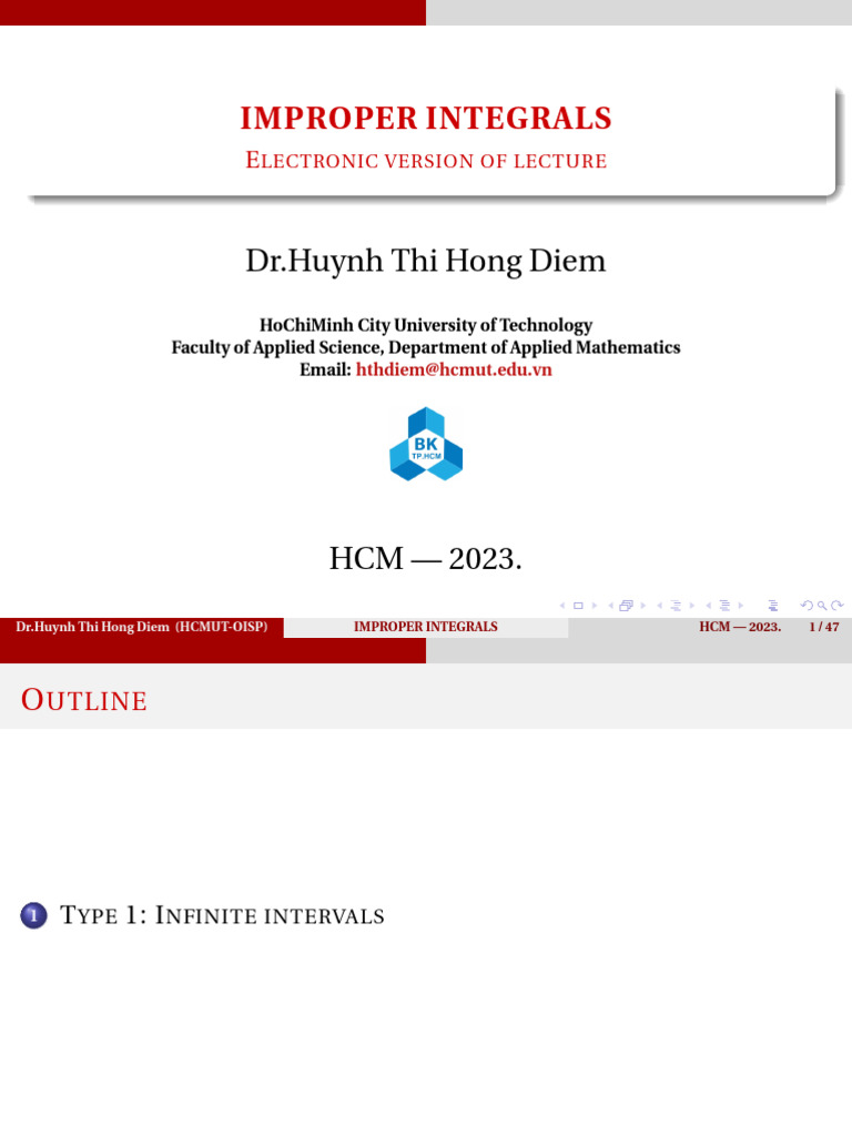 Improper Integrals Pdf Integral Area