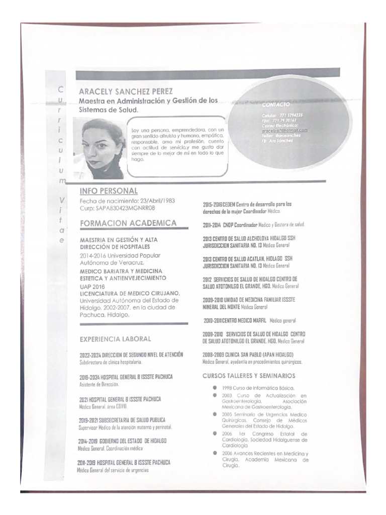 CV Aracely Sanchez Perez | PDF