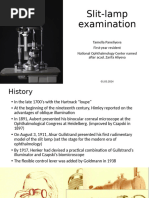 Slit Lamp Examination Techniques | PDF | Cornea | Visual System