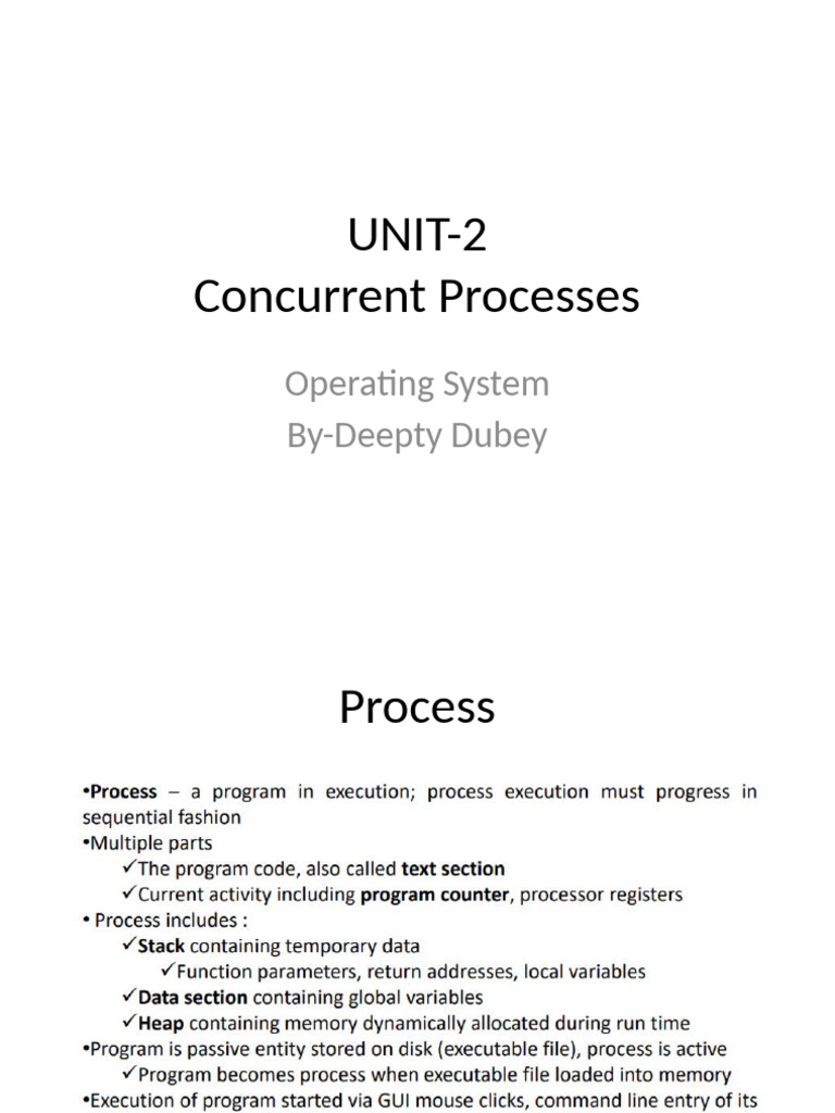 Concurrent Processes in Operating Systems | PDF