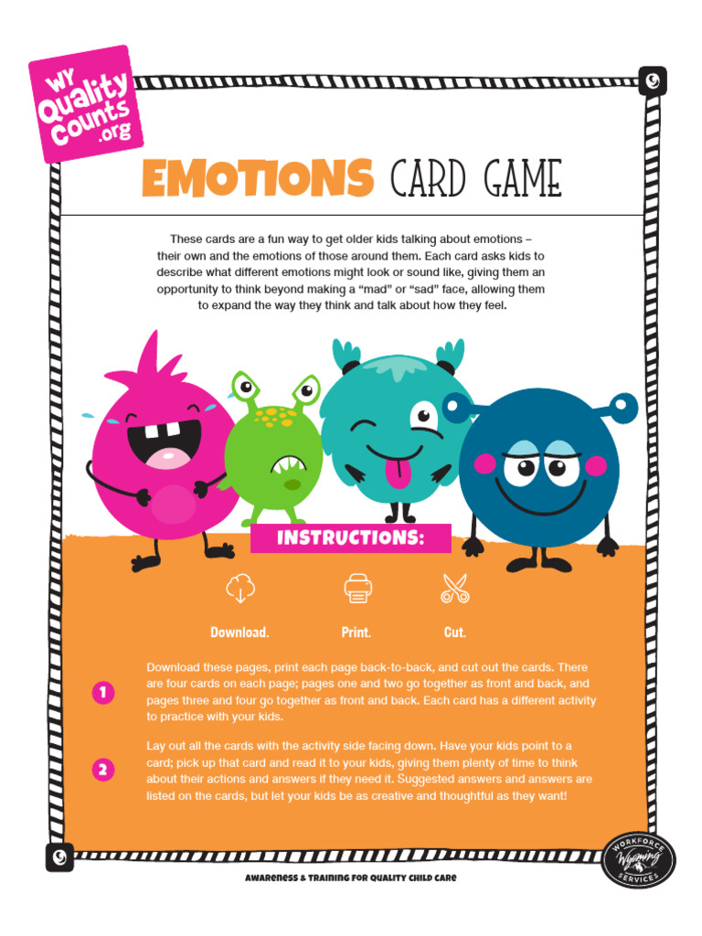Emotions Card Game | PDF | Body Language | Emotions