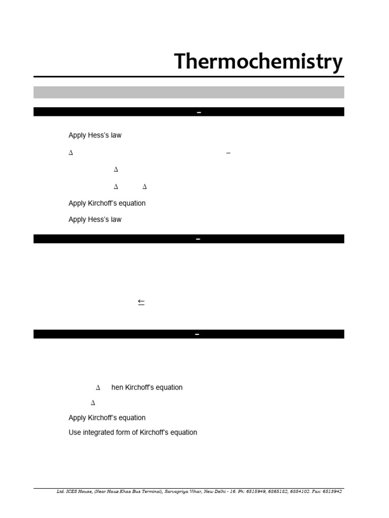 Thermochemistry Problem Solving Guide | PDF | Calorie | Physical Chemistry
