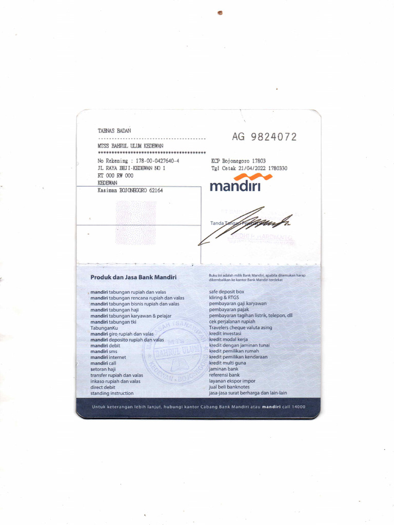 BUTAB DAN ISI MANDIRI KDWN | PDF