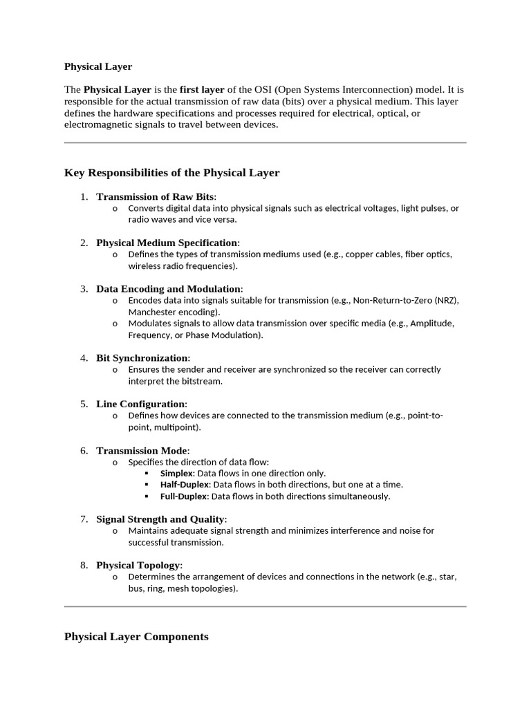 Osi Layers Pdf Computer Network Osi Model