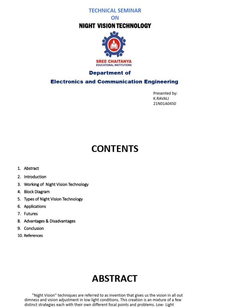 NIGHT VISION TECHNOLOGY | PDF | Infrared | Electromagnetic Radiation