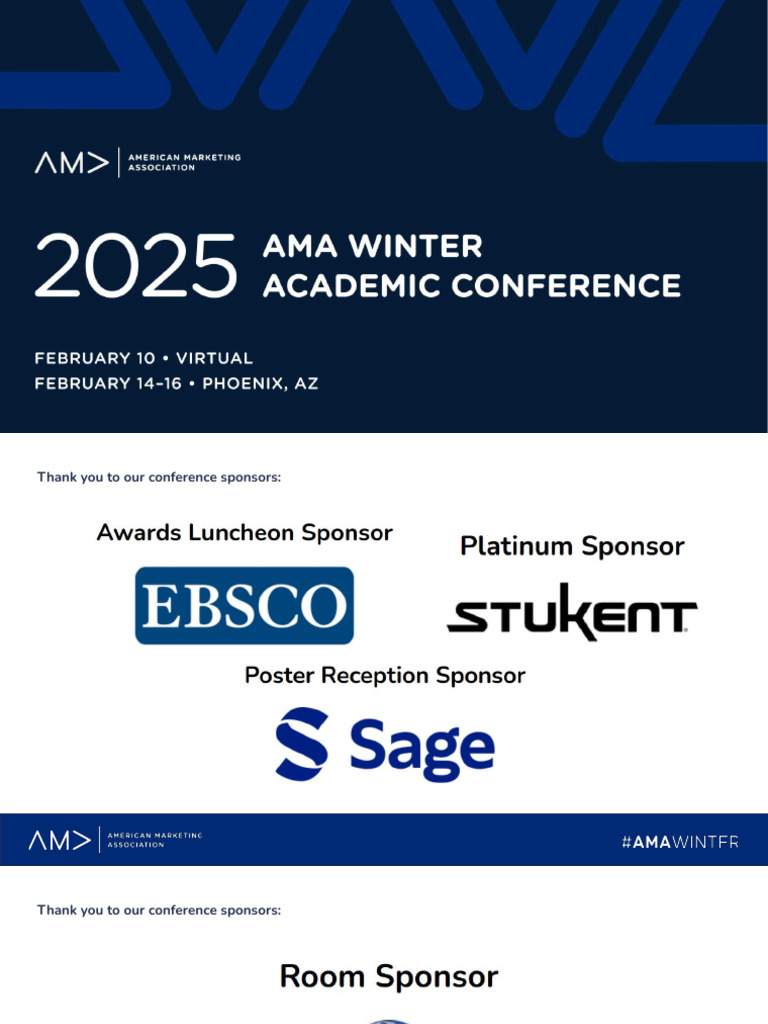 2025 AMA Winter Academic Conference Agenda | PDF | Marketing | Brand