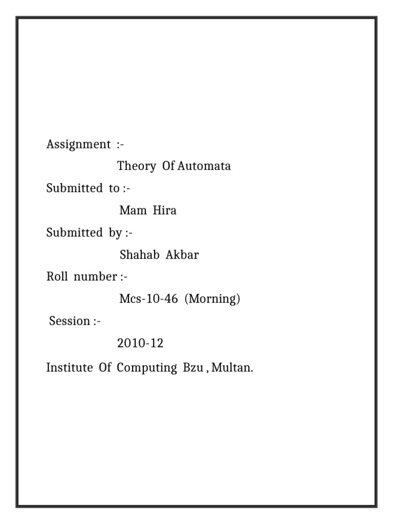 Purpose of Automata and Its Application | PDF | Automata Theory ...