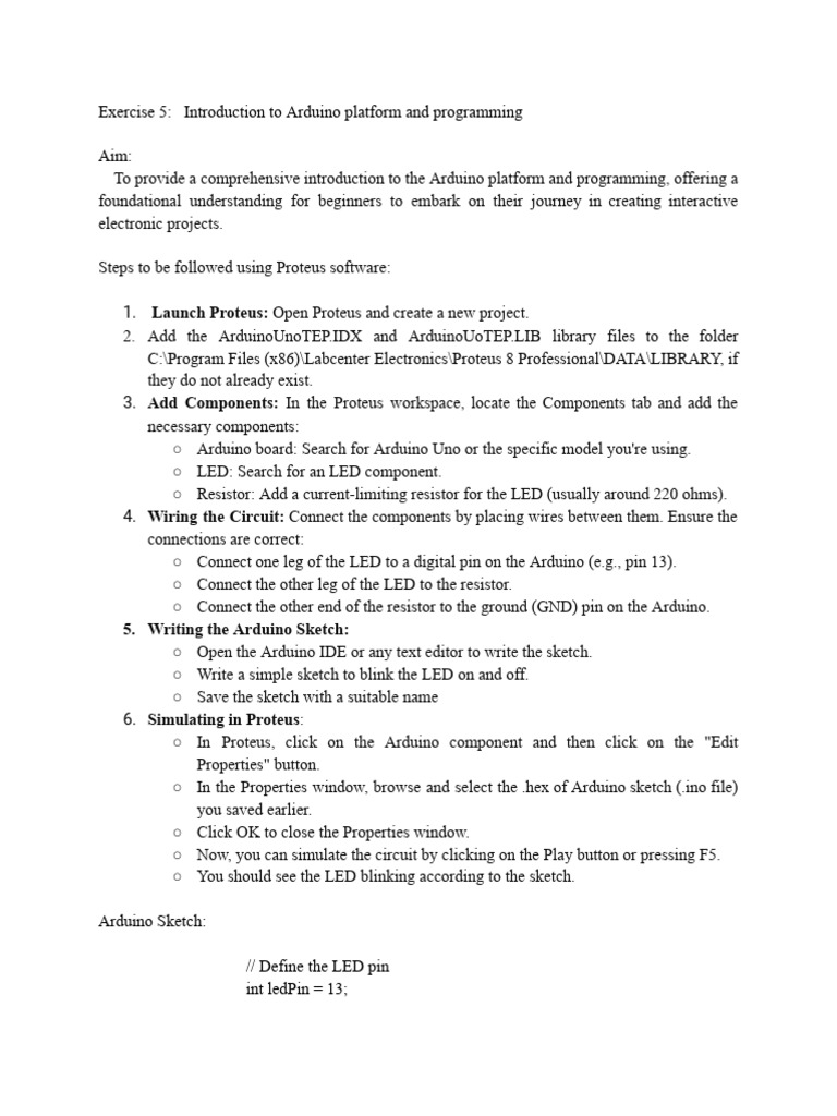 CS3691 Lab Exercises 5,6,7,8,9,11 | PDF | Arduino | Raspberry Pi
